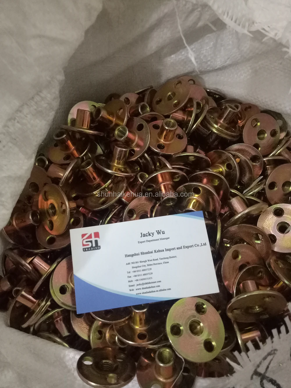 M8 M10 Steel Furniture Lock Nut Locknut Three Holes Flange Disc Base Nuts