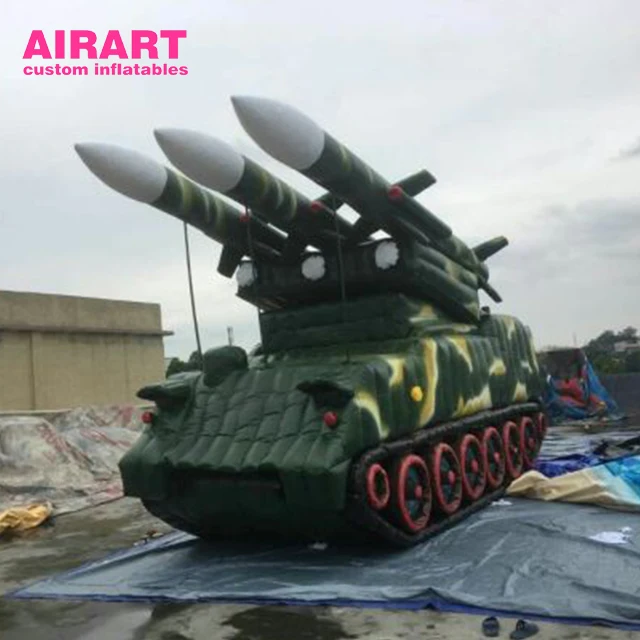 Outdoor Inflatable Missile Tank - Realistic & Durable
