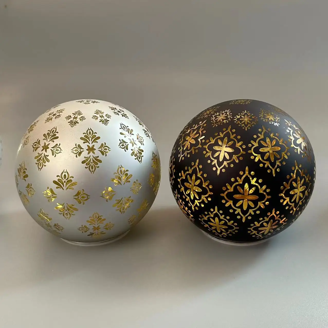 Custom logo Laser-cut Glass Ball 80 120mm LED Lighting Hanging Glass ...