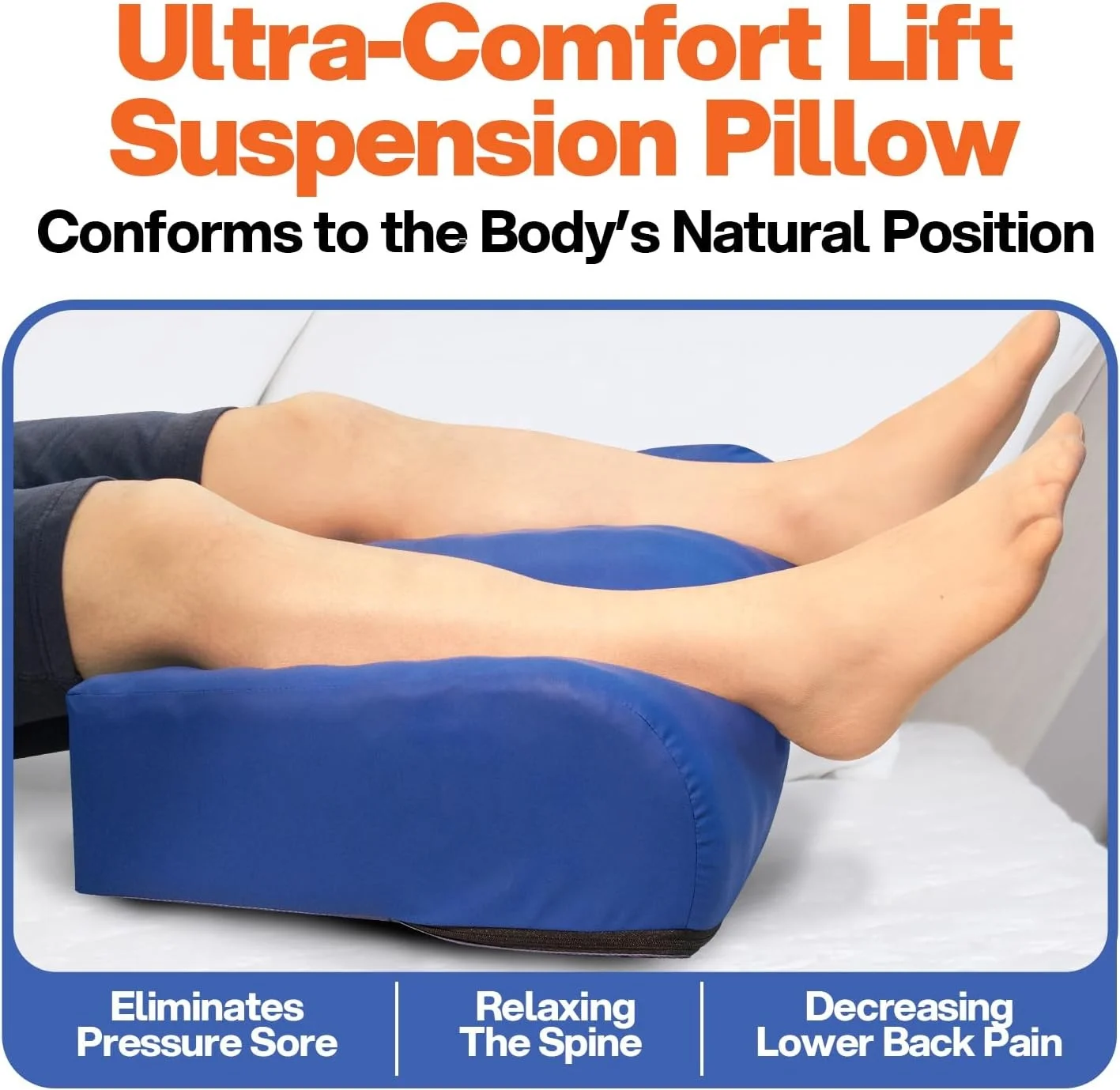 High Density Foam Double Leg Positioning Cushion Heel Pillow For ...