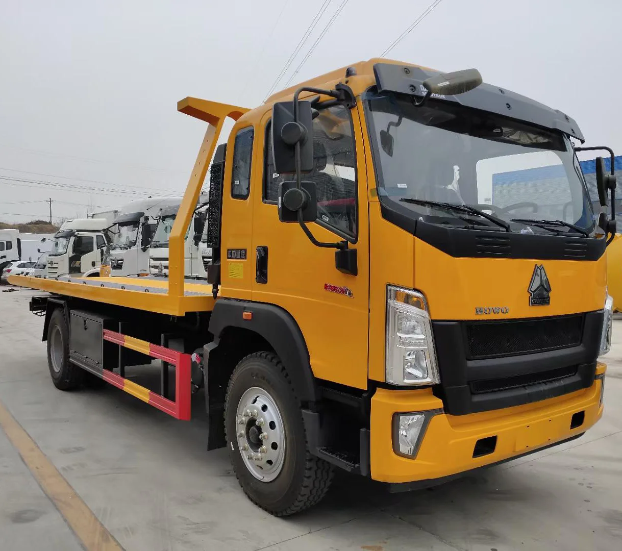 Flatbed Rotator Tow Truck Wrecker Hydraulic Winch 4ton 220hp Sinotruck ...