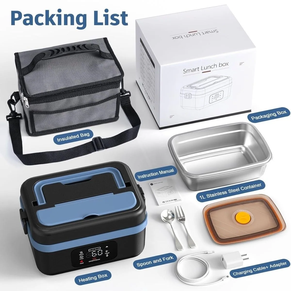 Portable USB Rechargeable Lunch Box - Perfect for Camping