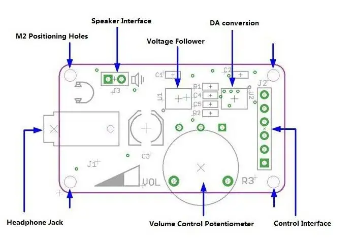 Taidacent MCP4921 DA Converter - MP3 Audio Player Module
