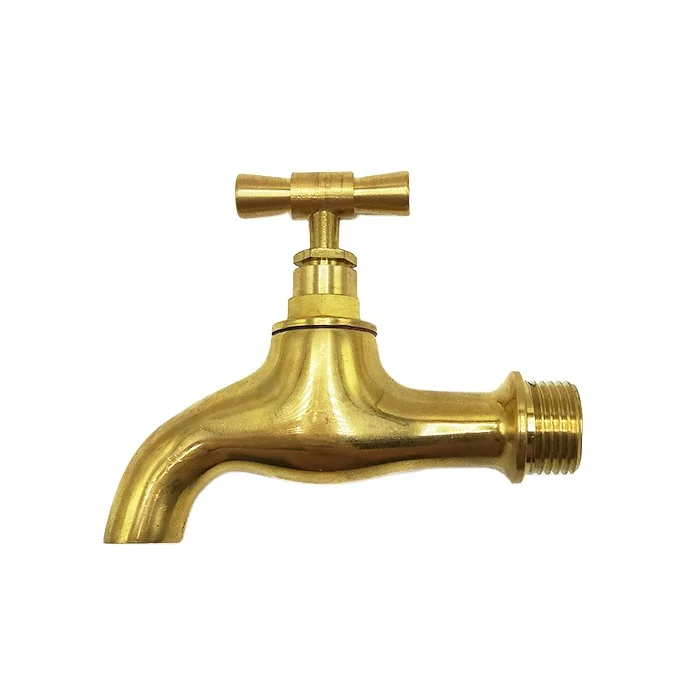 1/2 Inch Garden Tap Outdoor Faucet with Hose Adaptor Brass