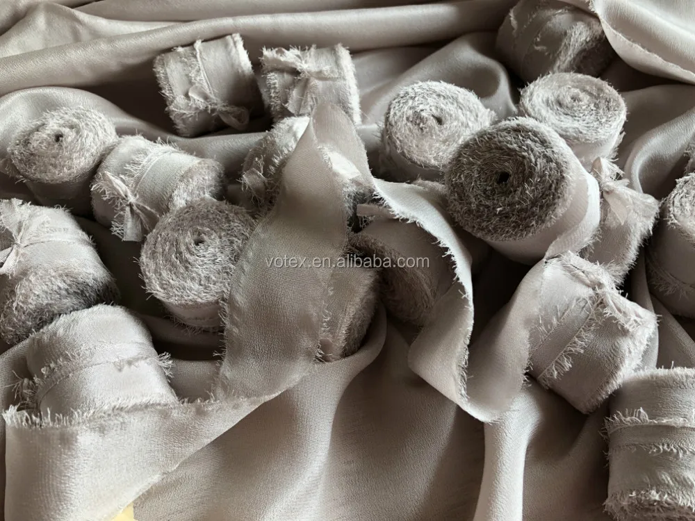 2inch 50mm 100%silk Ribbon Rough Edge For Gift Packing Weddingbridal ...