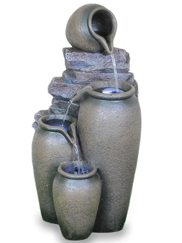 Home Decorative Waterfall Terracotta Pots Small Rockery Fountain - Buy ...