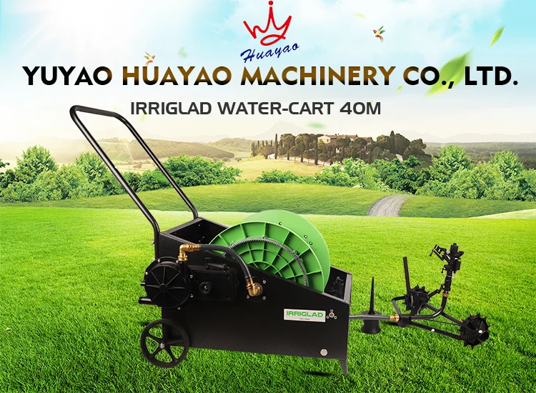IRRIGLAD 40M Portable Water Hose Pipe Reel Cart - Efficient Irrigation
