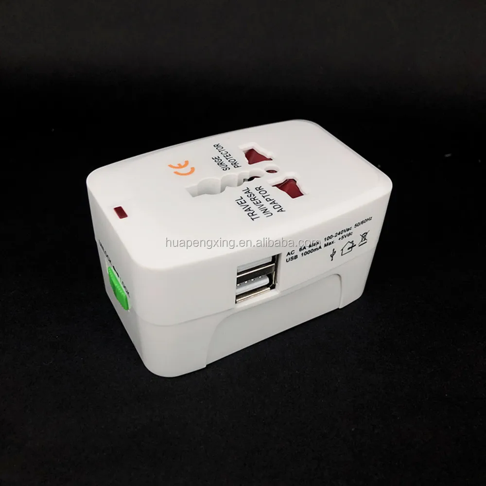 All In One Universal Socket Dual Usb Adapter Plug Ac Power Charger ...