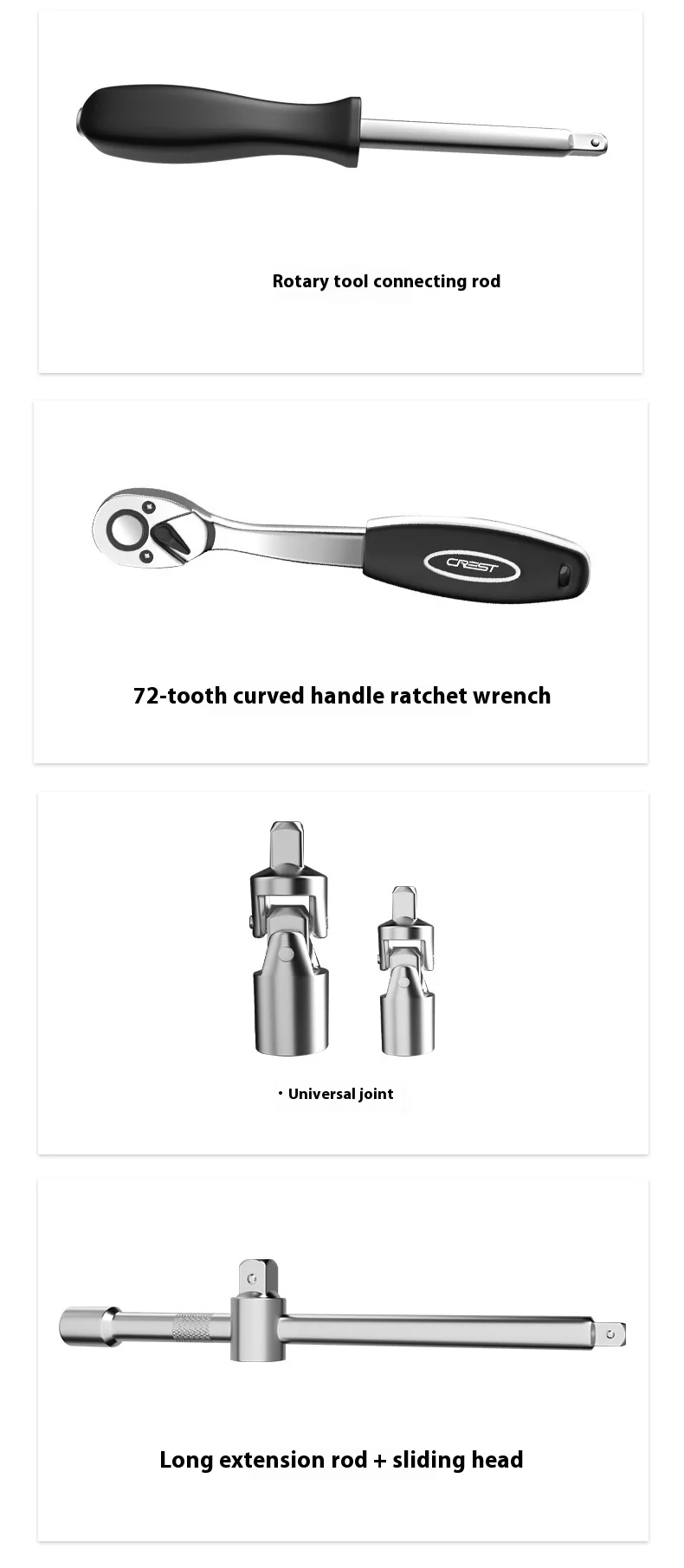 150-Piece Red Socket Wrench Car Repair Tool Box Set Multi-Functional ...