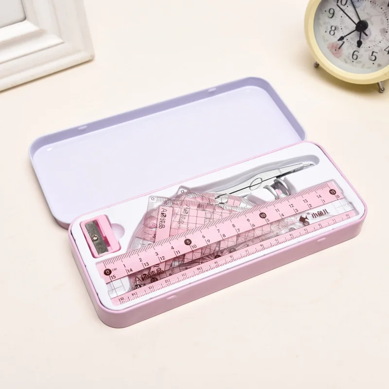 8-piece School Supplies Math Protractor Compass 15cm Ruler Math Tool ...