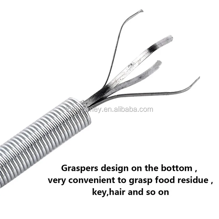 Long Reach Four Claws Flexible Pick Up Tool Spring Grip Narrow Bend ...