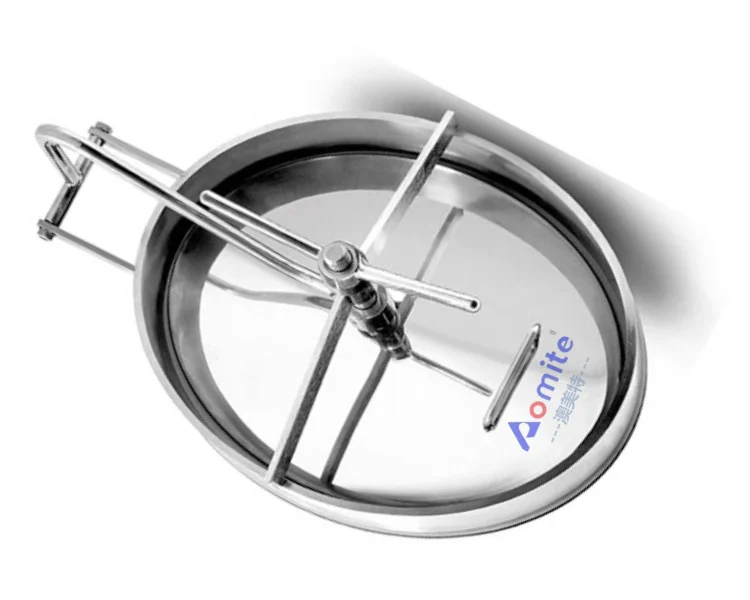 Stainless Steel Wheel Round Tank Manway Tank Door with Glass Sight