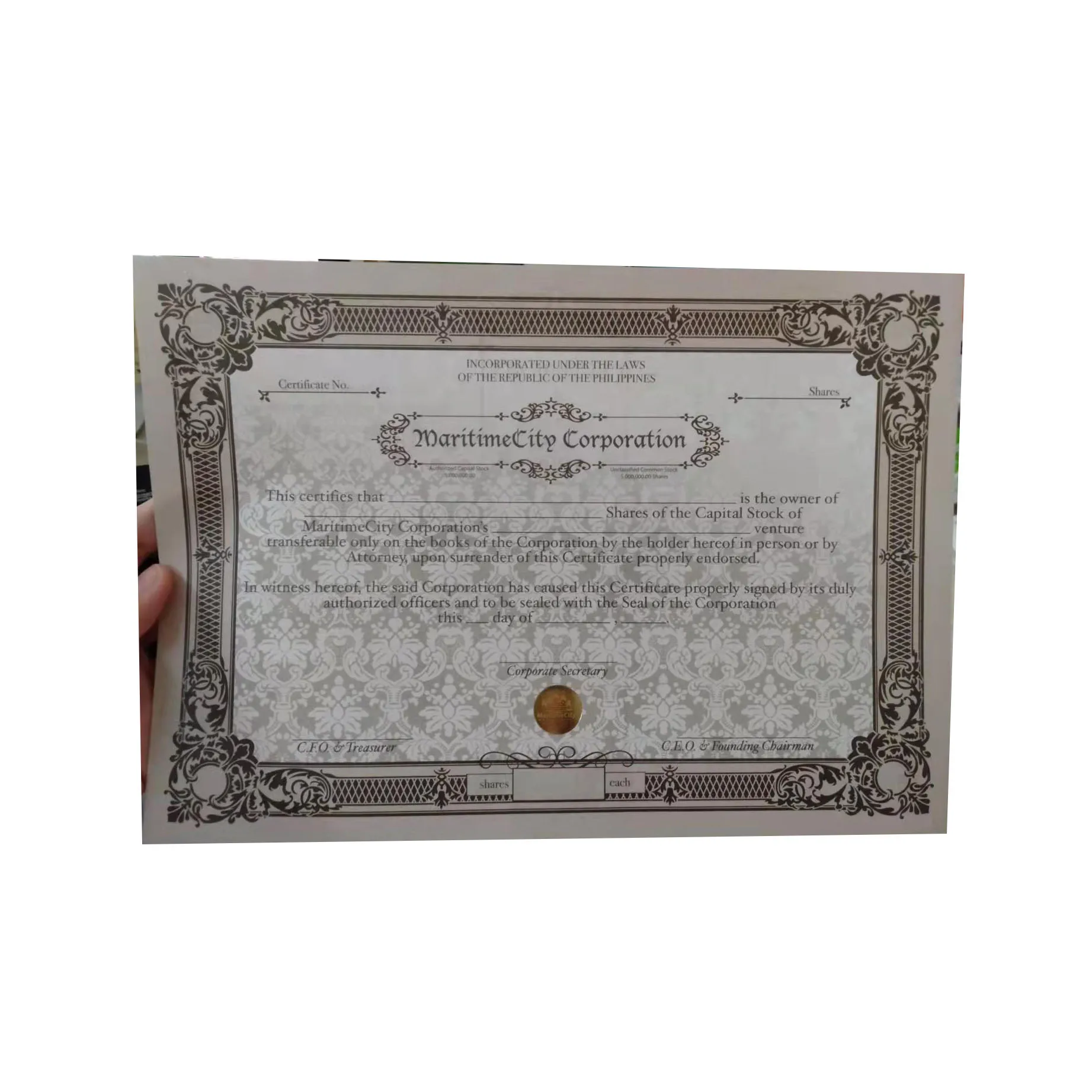 A4 Security Watermark Paper Hot Stamping Hologram Printing Certificate ...