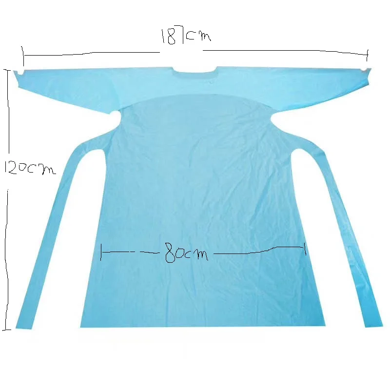 Disposable Cpe Apron Gowns Level 3 Aami3 Amst F1670 Certified Long ...