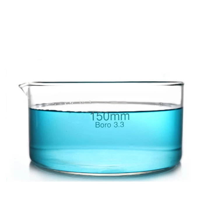 Lab Glass Flat Bottom 100mm Crystallizing Dish With Spout - Buy ...