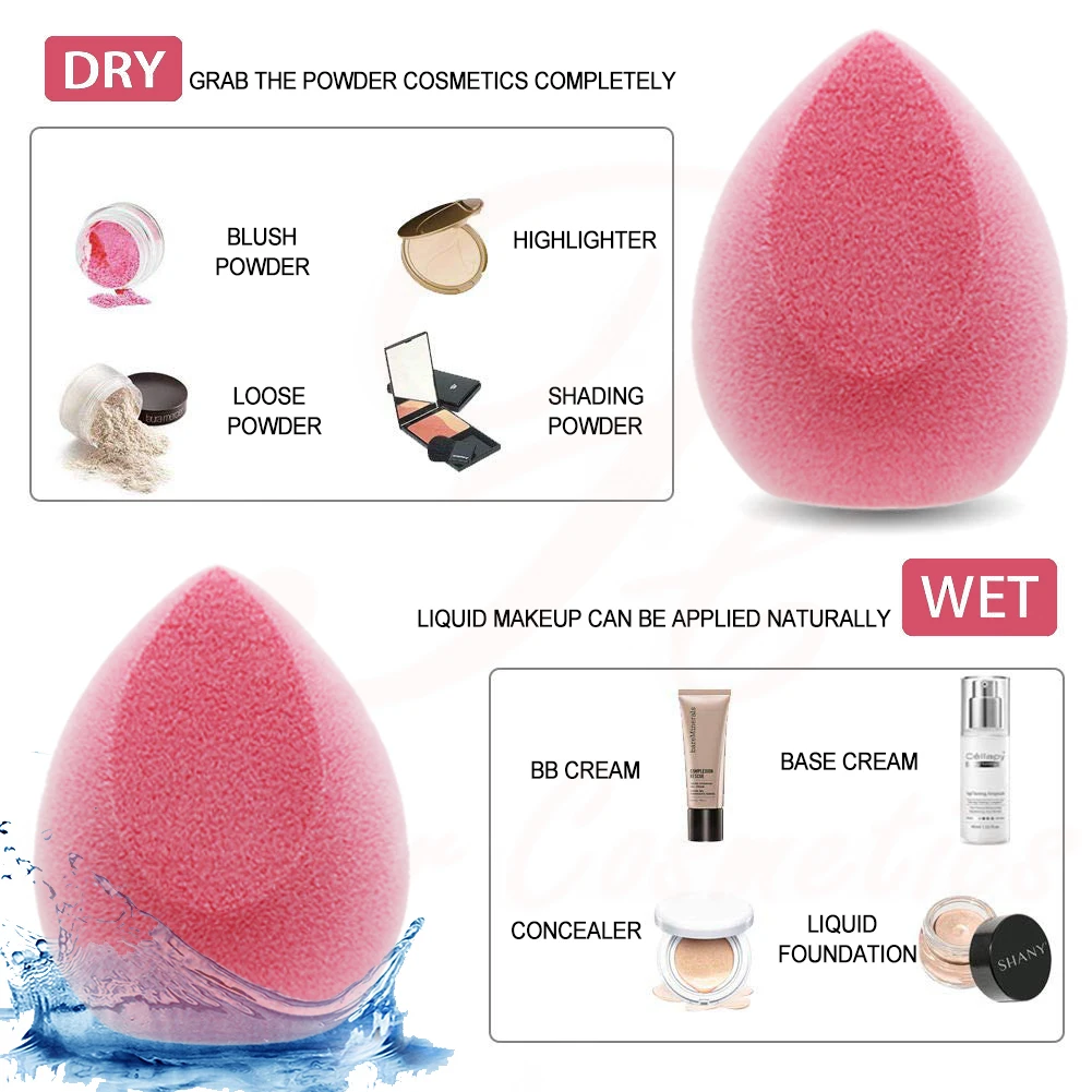 Non-latex Beauty Microfiber Flocking Makeup Sponge Foundation Velvet ...