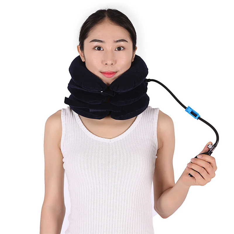Adjustable Air Inflatable Cervical Neck Traction Device Support Brace ...