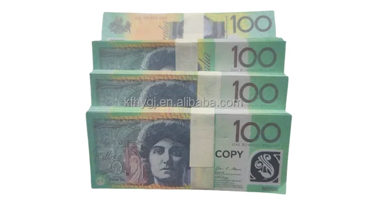 Polymer AUD Australian Prop Money Notes for Movie Props