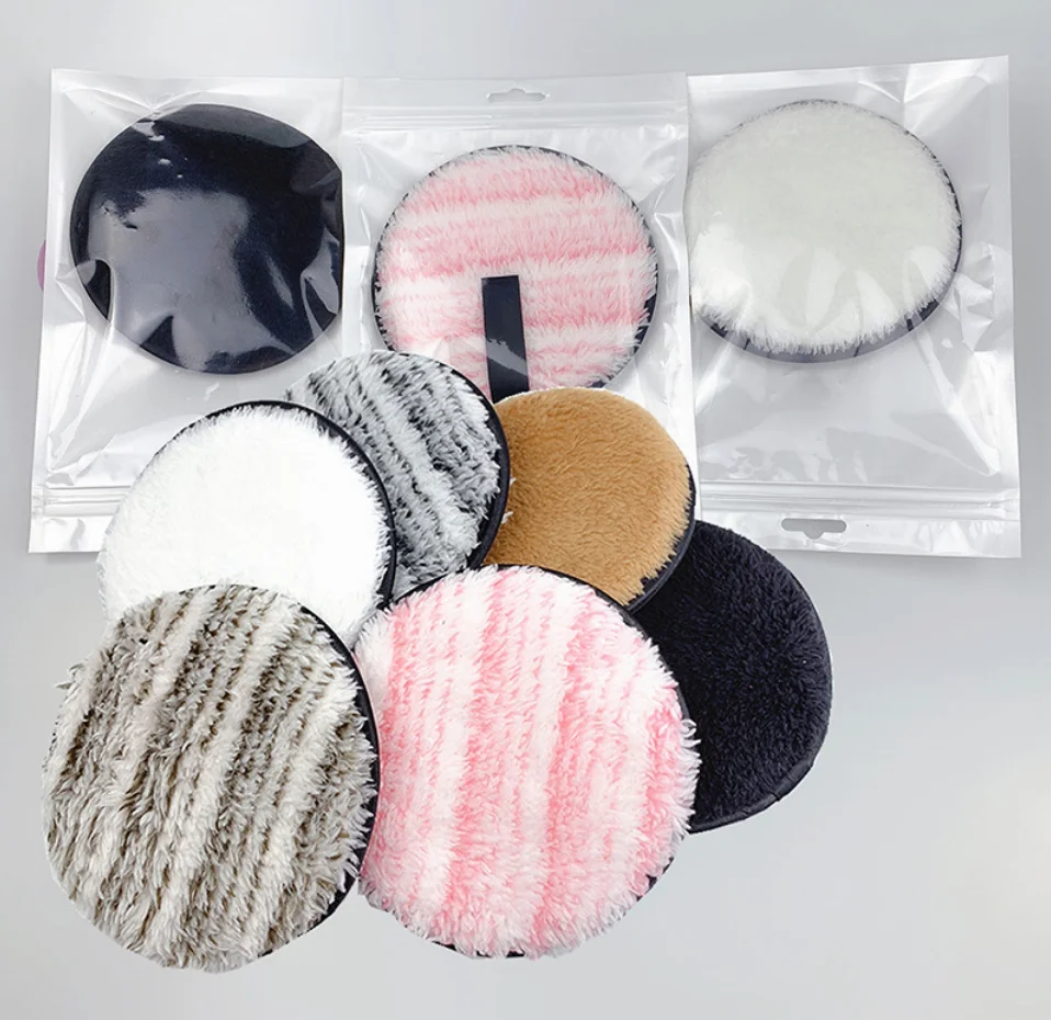 Wholesale Cleansing Puff Velvet Surface Microfiber Makeup Remove Clean ...