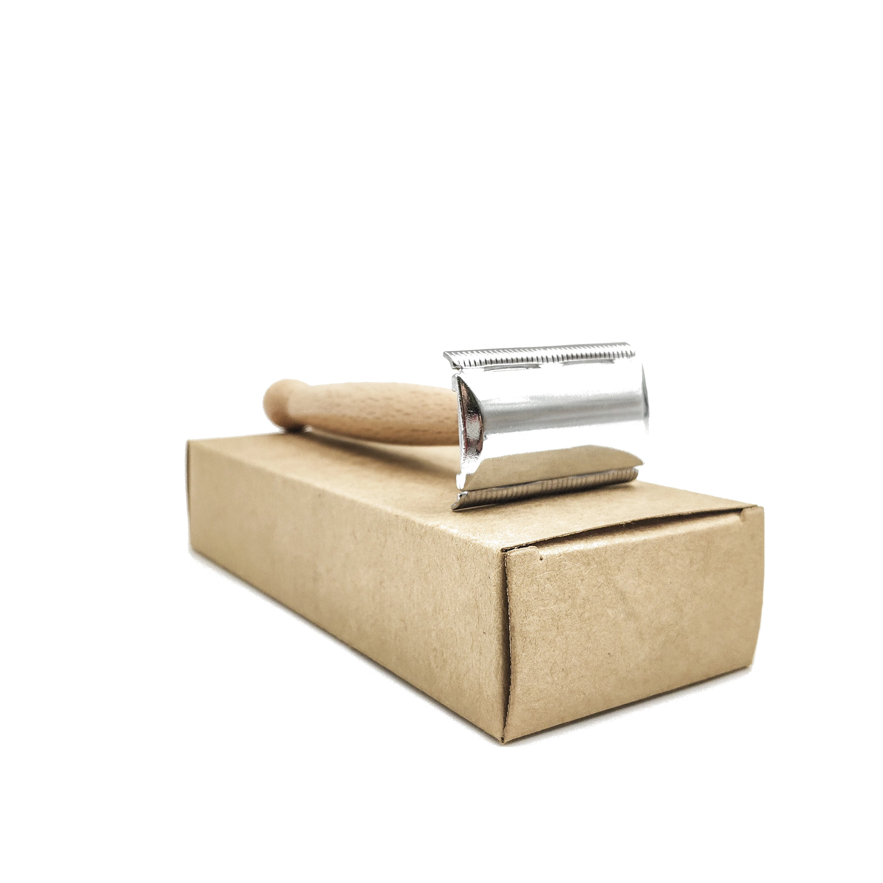 Free Of Plastic Safety Razor Natural Wood Handle Double Edge Razor Eco ...