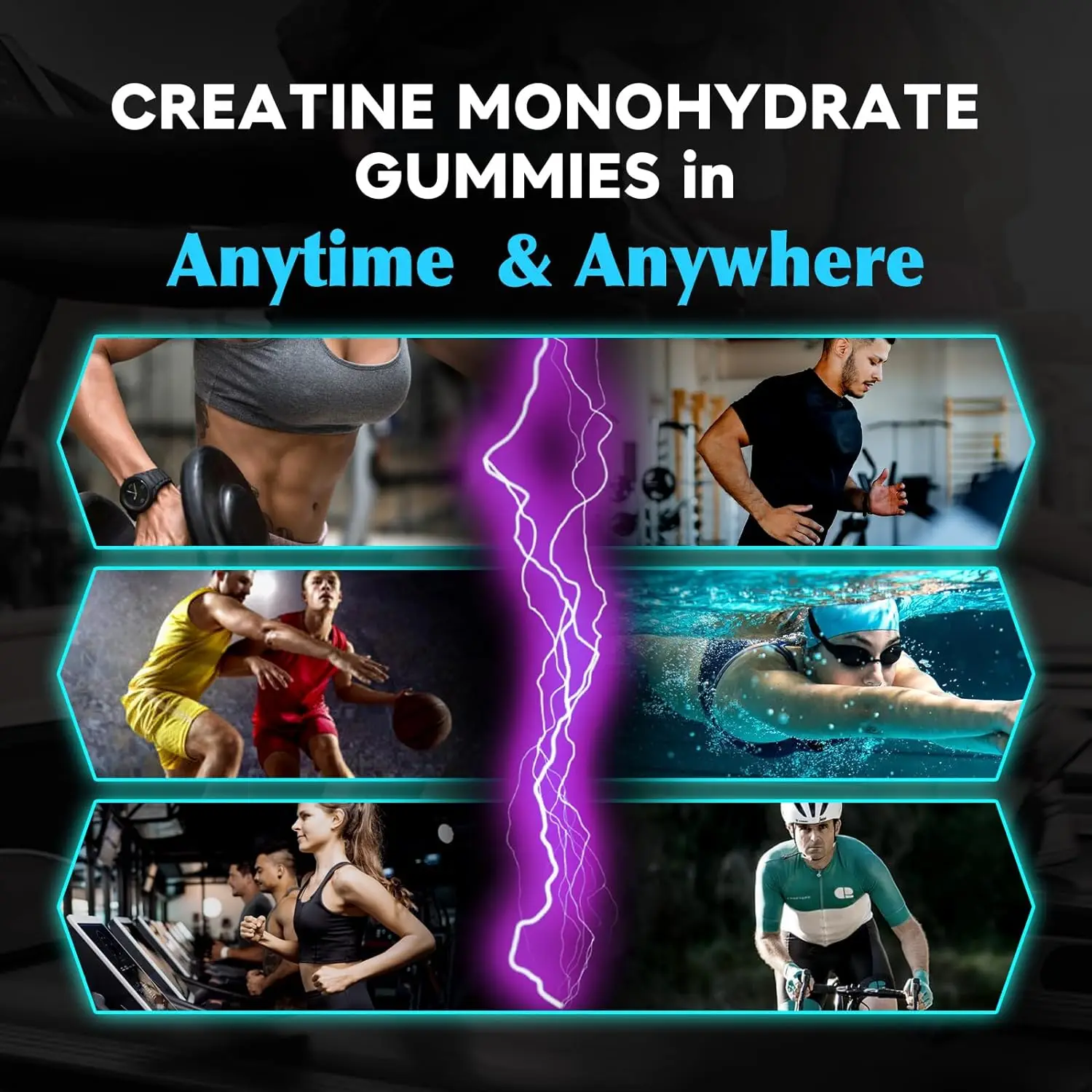 Creatine Monohydrate Gummy Exercise Energy Supplement Gummy For Muscle ...