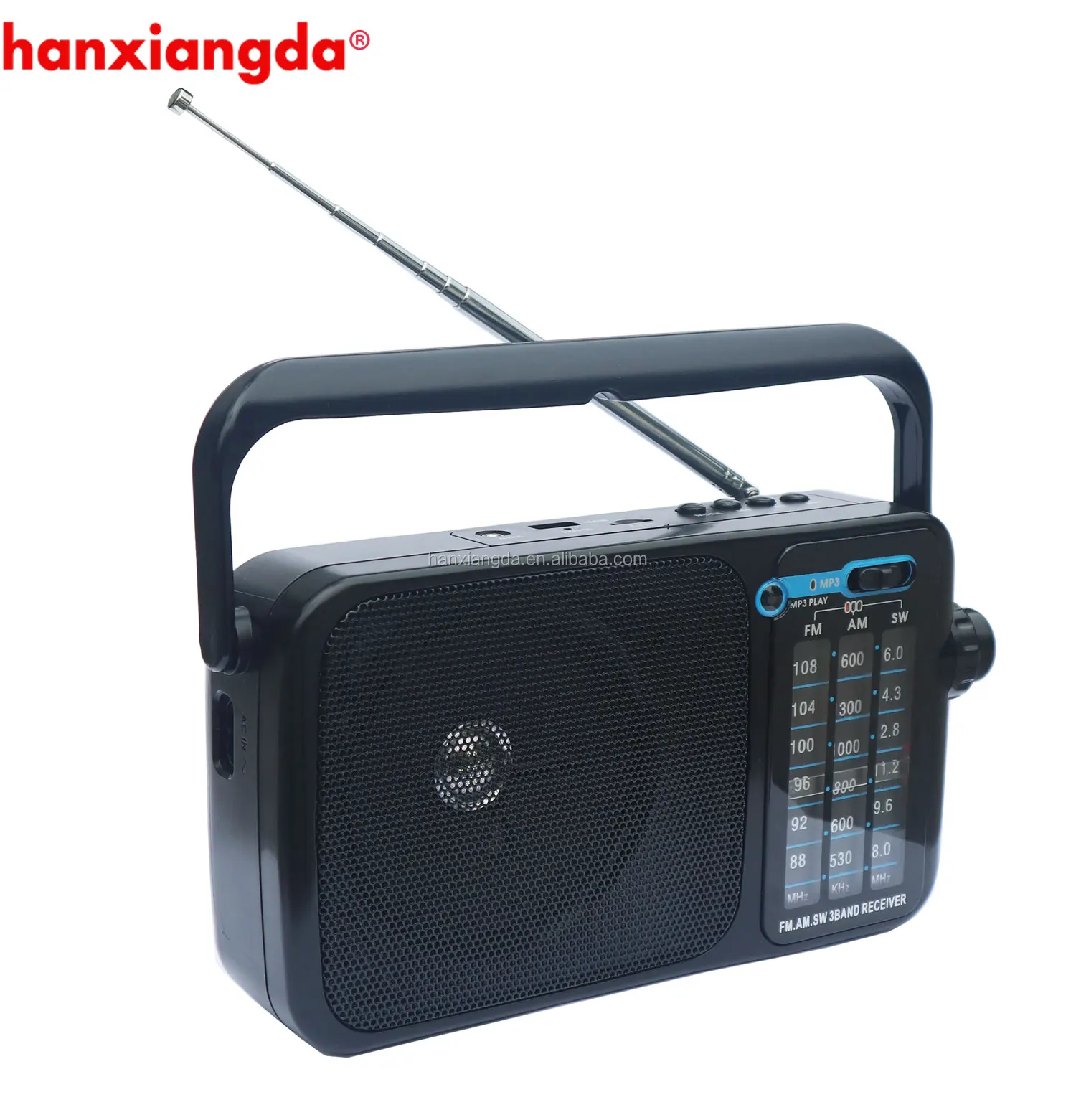 Cheap Portable Am/fm Radio With Rechargeable Battery Foldable Handle ...