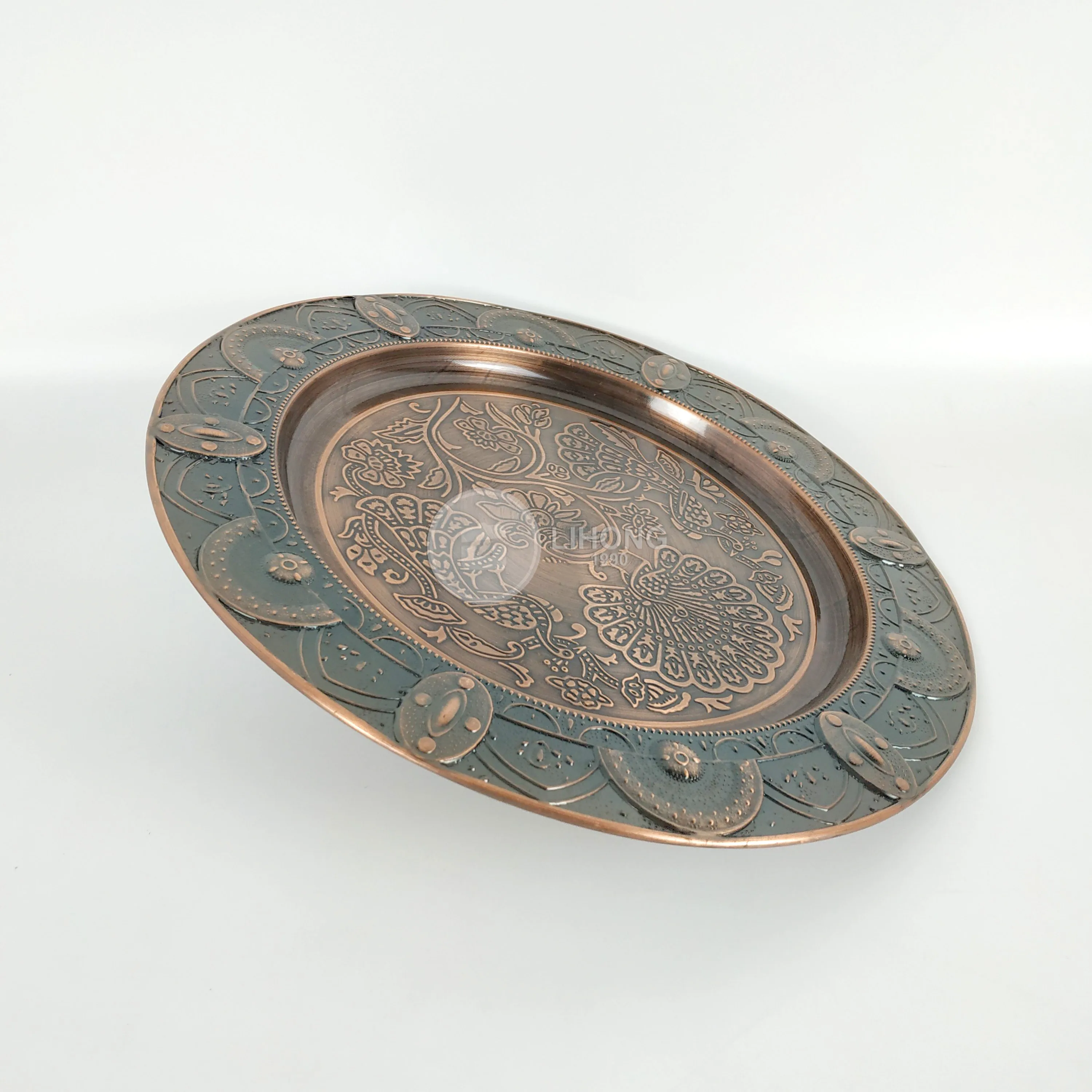 Round Shape Arab Serving Tray Stainless Steel Wedding Decorating Plate ...