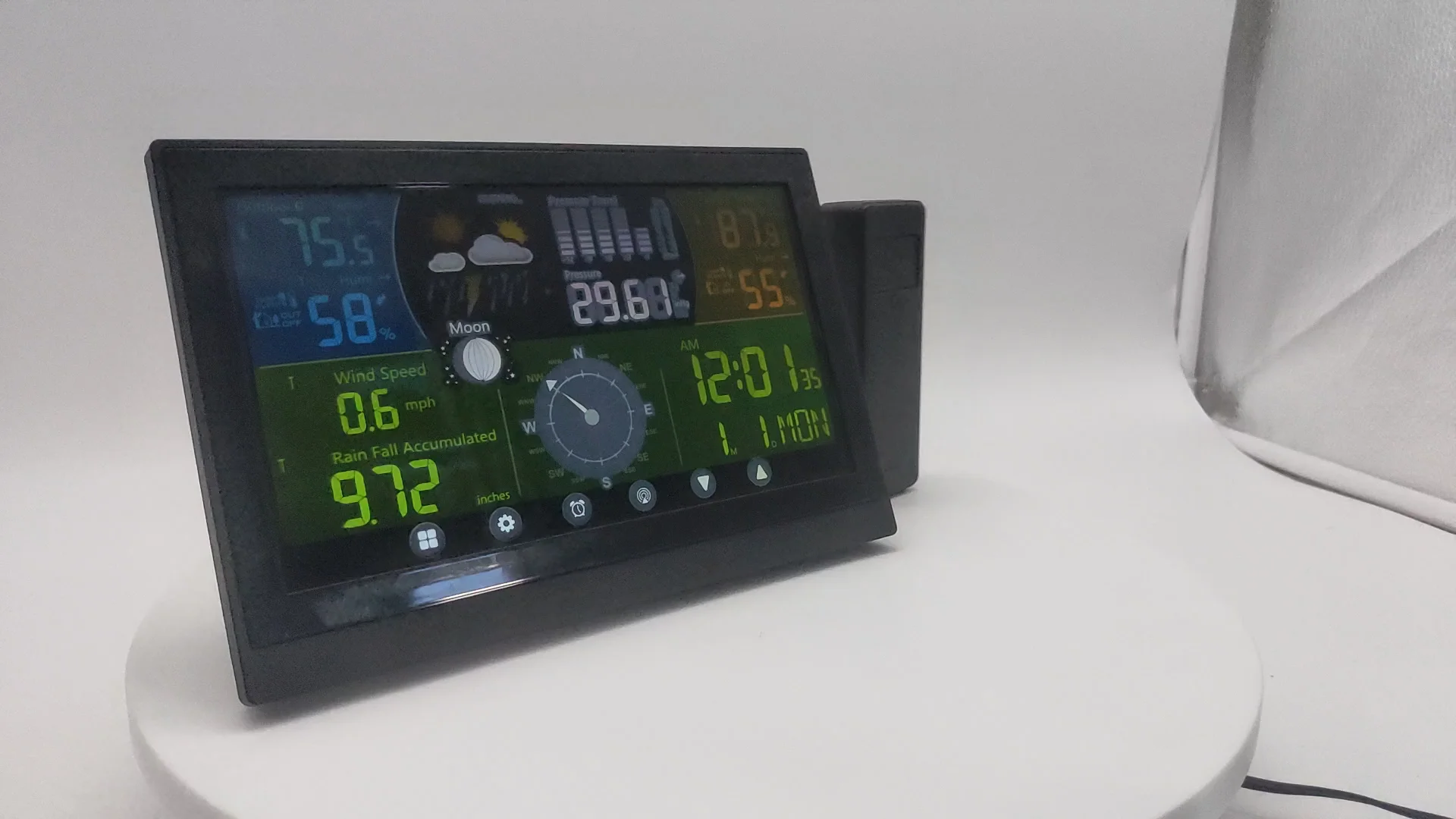 Wireless Color Lcd Display Touchscreen Weather Stations,Weather ...