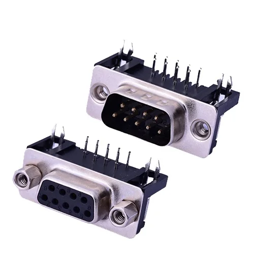 Lycn Gold Plated D-sub Connector Right Angle Solder Type Dr Db9 15 25 ...