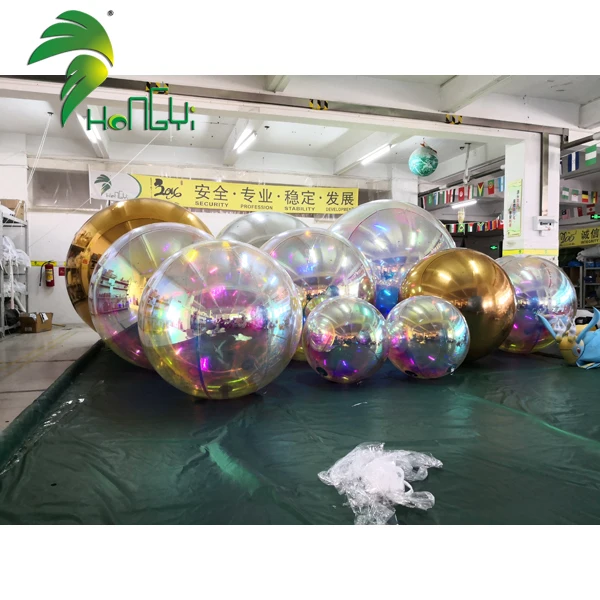Colorful Inflatable Reflective Ball , Giant Inflatable Disco Balls for ...