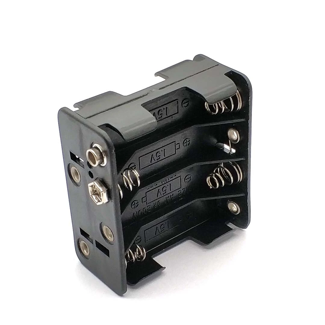 8AA UM3 Battery Storage Holder Box Case with 9V Snap Connector