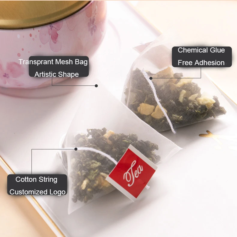 Biodegradable Corn Fiber PLA Material Mesh Filter Tea Bags