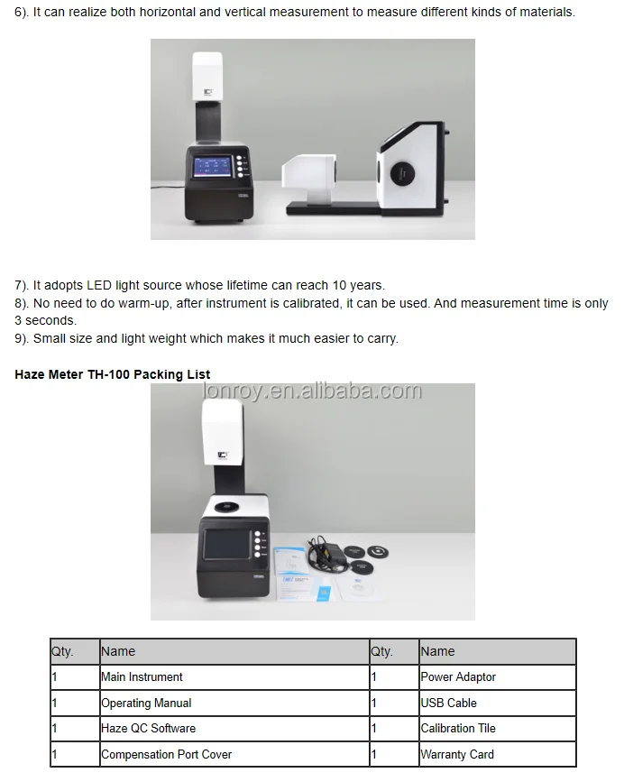 Economic Haze Meter - ASTM D 1003, ISO 13468, ISO 14782