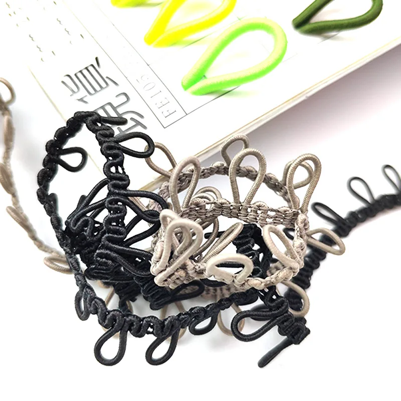 White Elastic Button Loop Trim For Baby Clothing - Buy Elastic Button ...