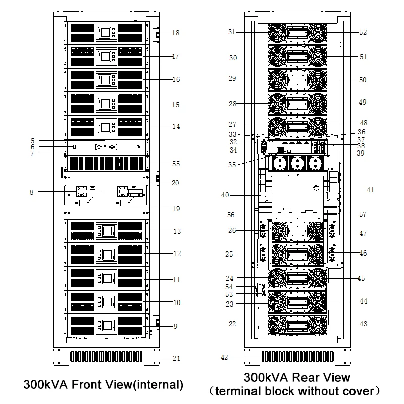 Must Brand Modular Ups 60kva 90kva 100kva 150kav 300kva 400kva Pf 0.9 3 ...