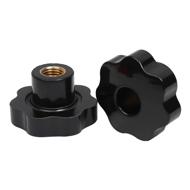 M4 M5 M6 M8 M10 M12 Plum Bakelite Hand Tighten Nuts Handle Thread Star ...