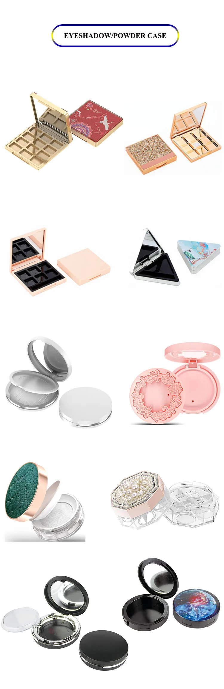 5g Empty Luxury Loose Powder Case With Sifter Stock Custom Pink/Silver ...