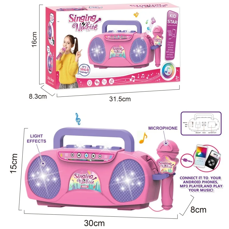 Kids Educational Preschool Electronic Musical Microphone Kids ...