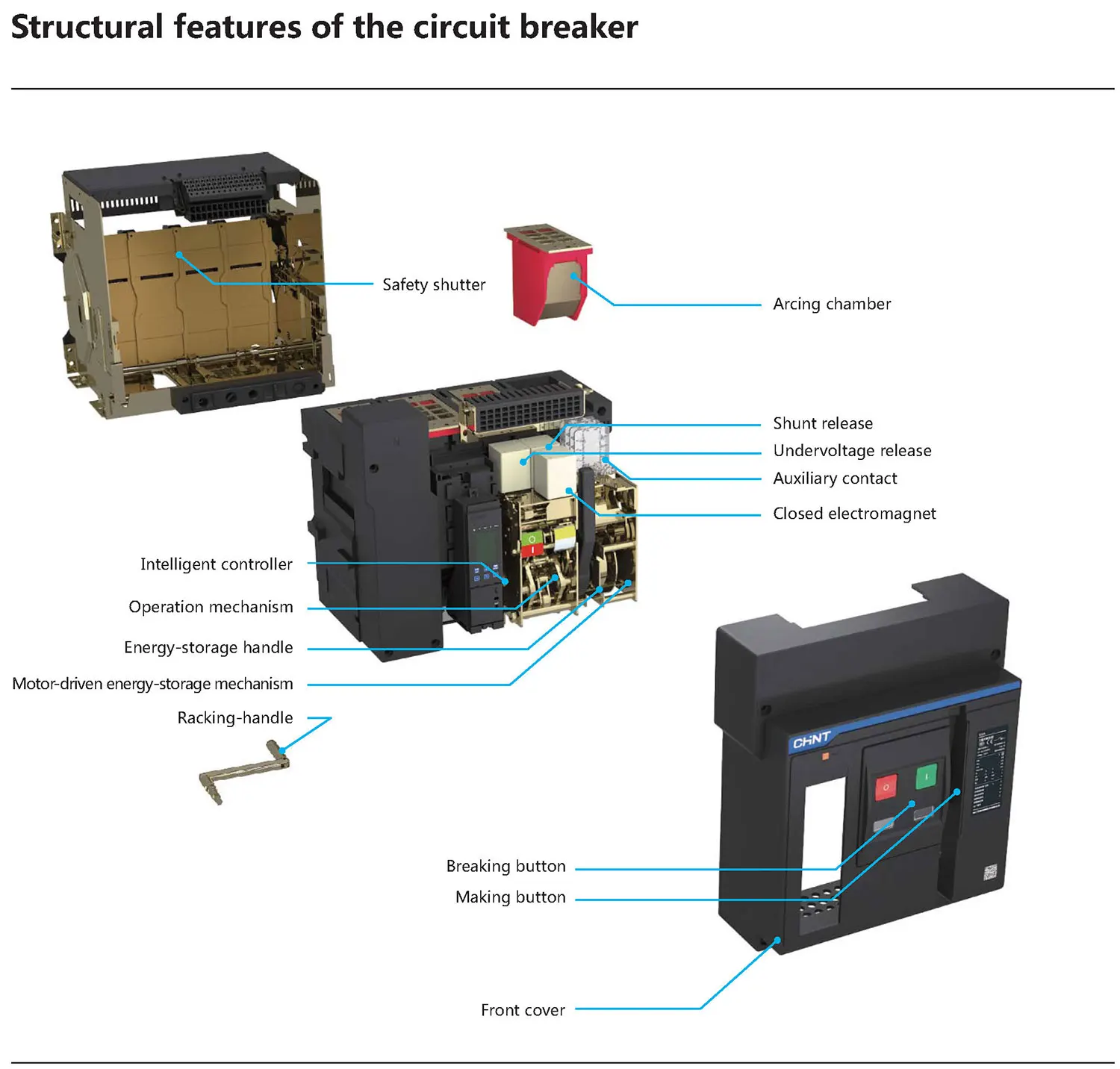 Chint D'origine Nxa Acb 3p 4p Nxa16 Nxa20 Nxa32 Nxa40 Nxa63 1600a 2000a 2500a 3200a 4000a 6300a ...