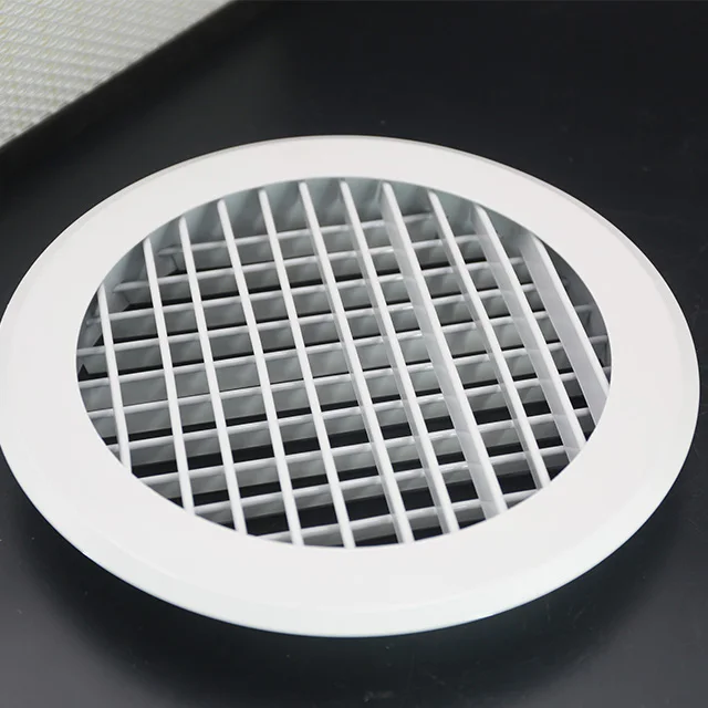 6063t5 Aluminum Round Double Deflection Air Grille With Adjustable ...