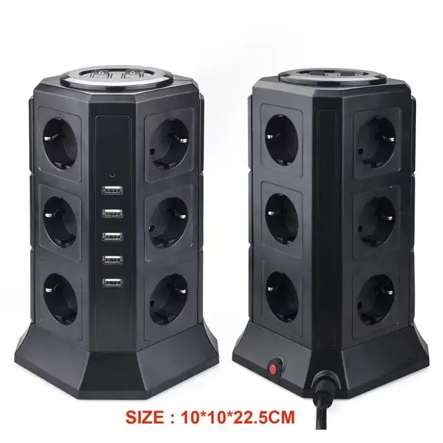 Multi Socket Adaptor With Switch,Overload Protection 12 Way 5 Usb Ports ...