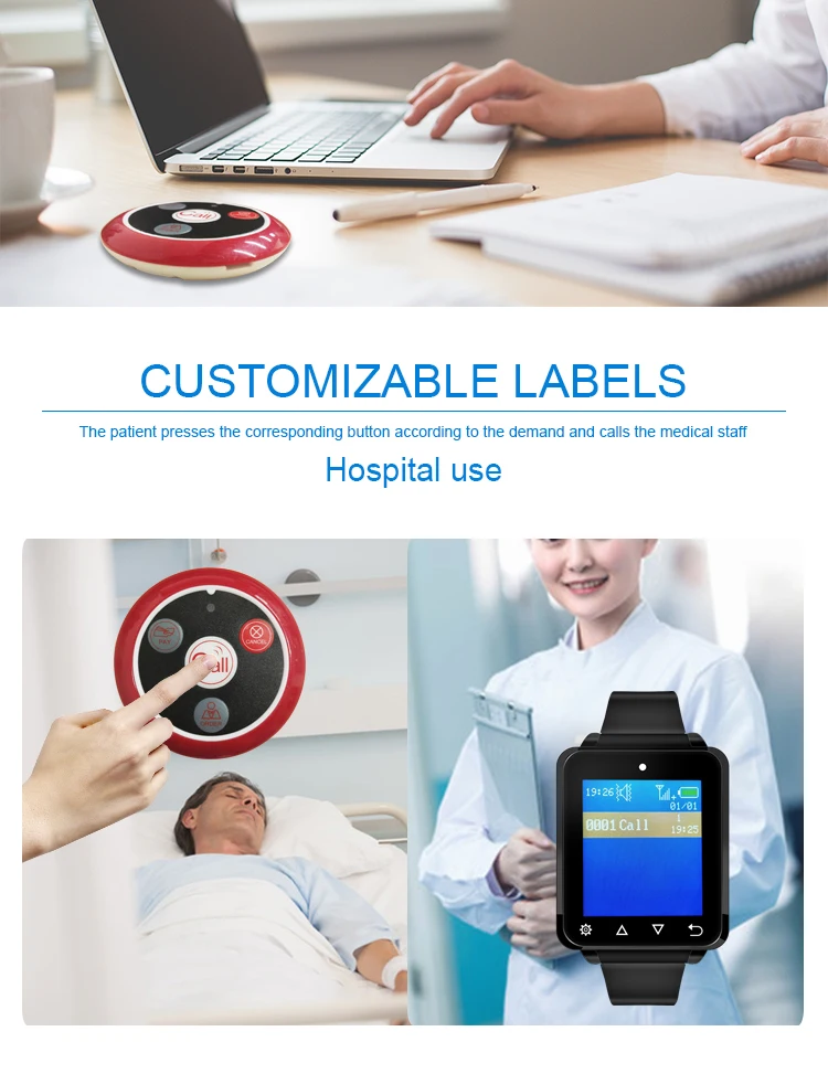 Hospital Nursing Home Restaurant Wireless Pager System