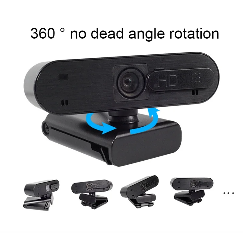 360 Degree Rotation Hd 1080p Webcam Camera With Microphone And Privacy ...
