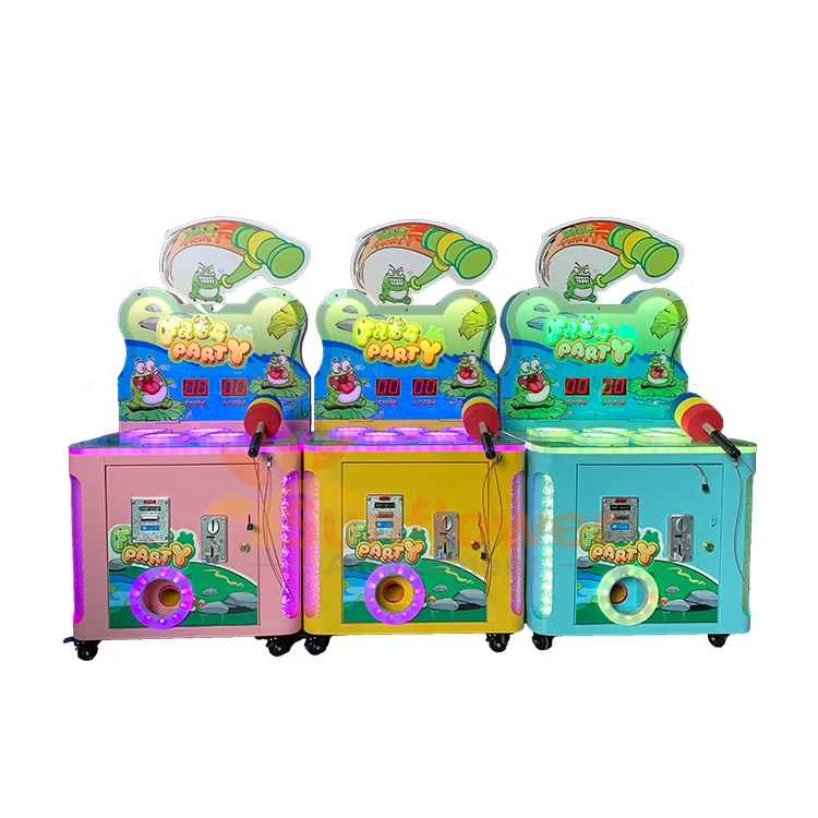 Cute Hit Crazy Frog Hammer Arcade Game Machine 2 Player