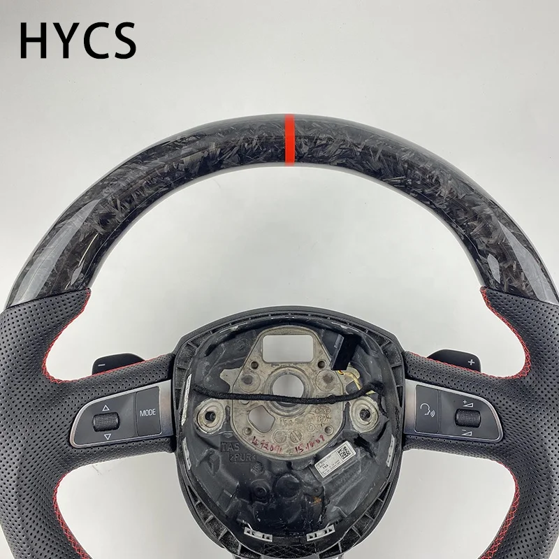 Custom Car Interior Forged Carbon Fiber Steering Wheel For Audi A5 S5 ...