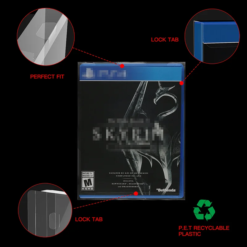 Clear PET Protective Box for Wii U, Gamecube, Xbox & PS2