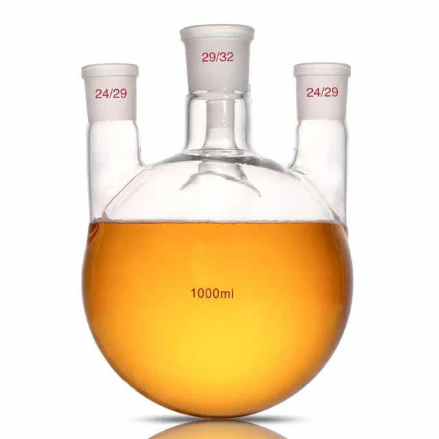 Lab Straight Four Neck Ports Round Bottom Distillation Flask