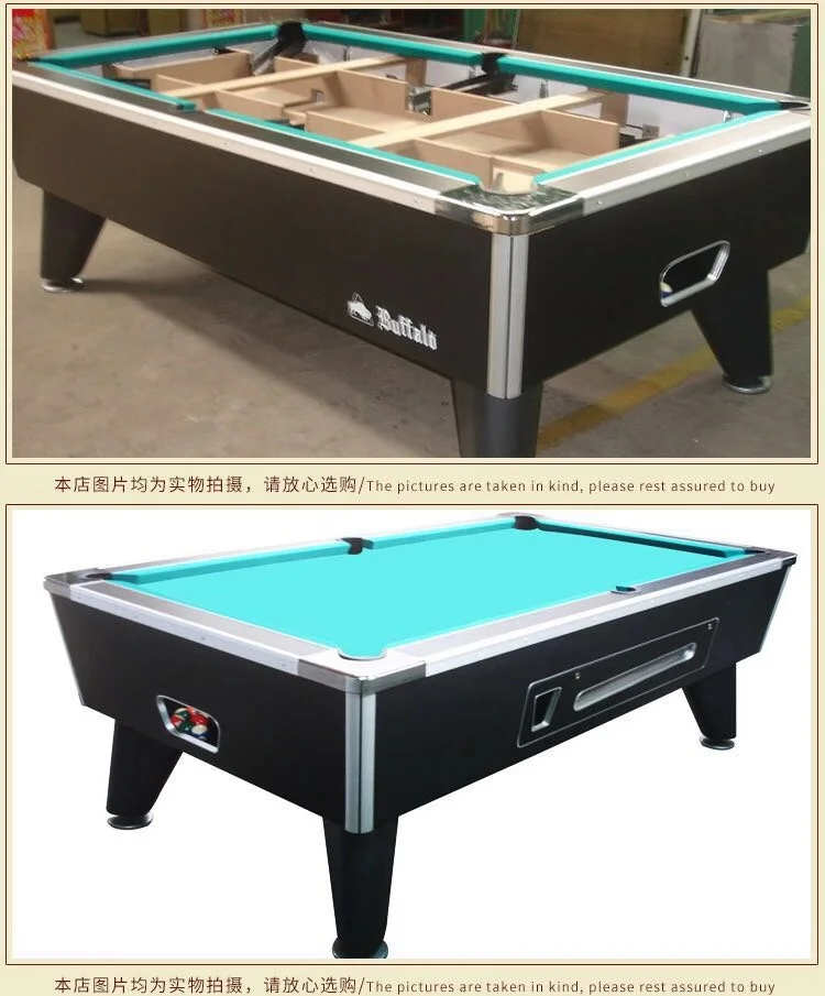 High Quality Oak Wood Coin Pool Table Billiard Table 8ft - Buy Coin ...