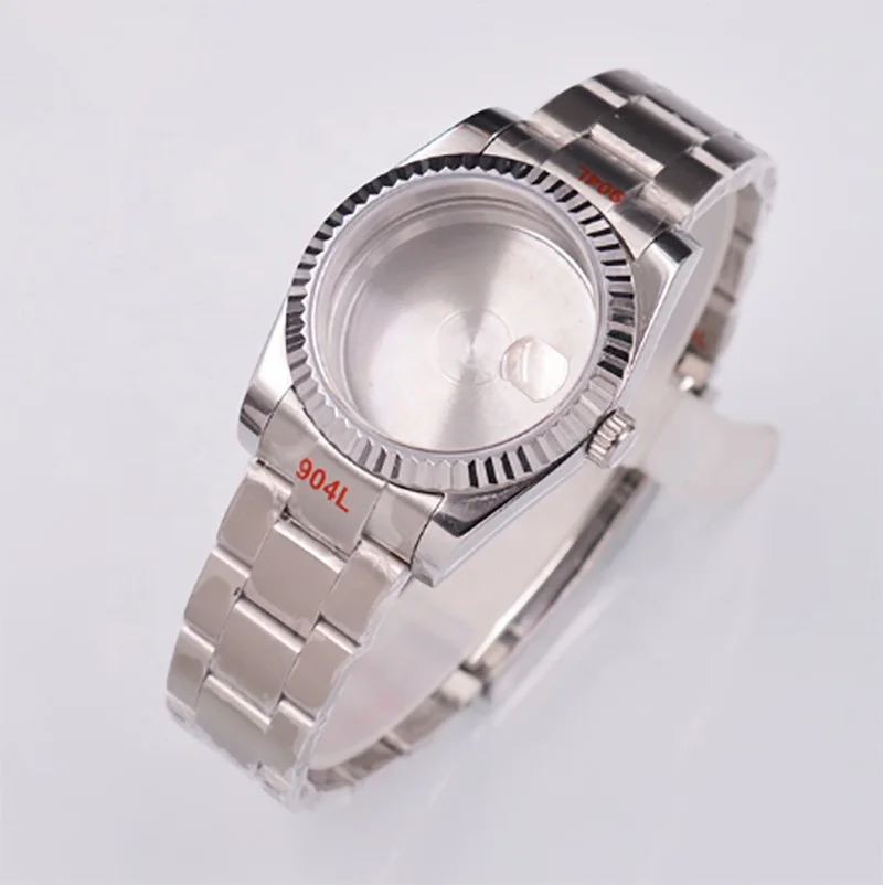 39mm Watch Case Fit Nh35 Nh36 Movement Stainless Steel Strap Sapphire ...