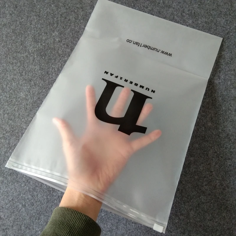 Translucent Pvc Clear Plastic Bags Design Zipper Bags Logo Frosted Poly ...